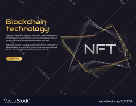 Nft Concept Blockchain Technology Cryptocurrency Vector Image