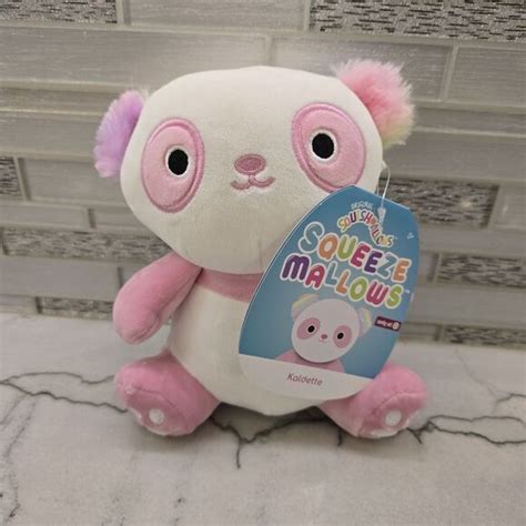 Squishmallows Toys Original Squishmallows Squeeze Mallows 7 Kaldette The Pink Panda Nwt