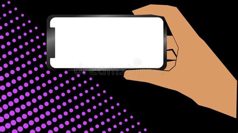 Smart Mobile Mockup Background Poster Stock Vector Illustration Of