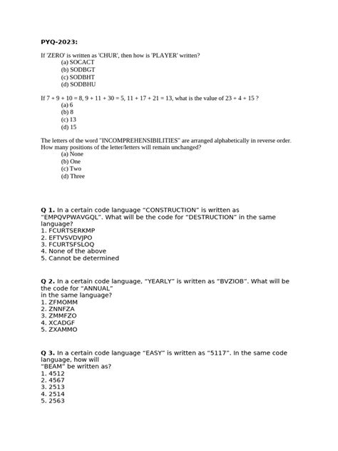 Code Decode Important Pdf Sky Physical Sciences