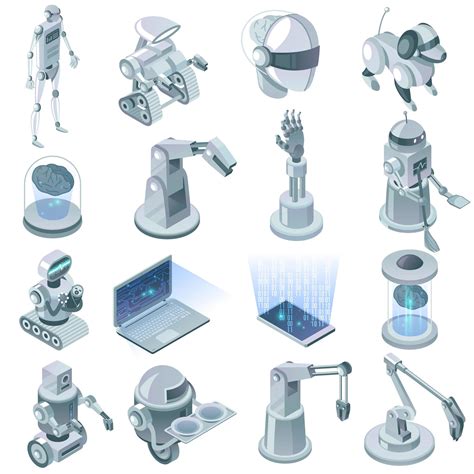 Artificial Intelligence Isometric Set Vector Illustration 2415258