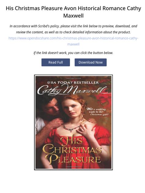 His Christmas Pleasure Avon Historical Romance Cathy Maxwell Pdf