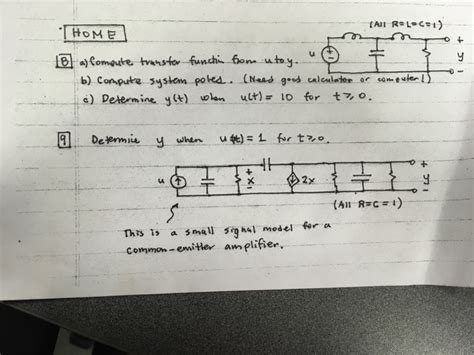 Solved A Compute Transfer Function From U To Y B Compute