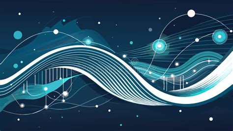 Abstract White Lines Connection Wave With Futuristic Technology Digital