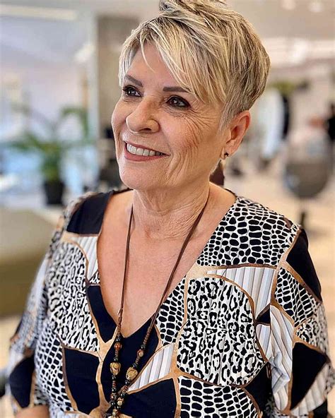 35 Short Haircuts That Beautifully Flatter Women Over 60 With Thick Hair