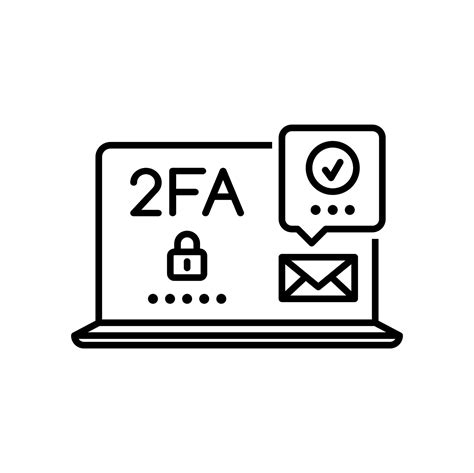 2fa Two Factor Verification Icon Outline Laptop 27973689 Vector Art