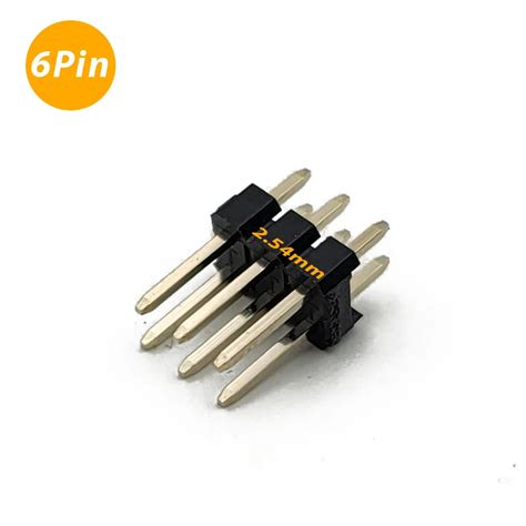 Pcb Header 2 54mm Pitch Pcb Connector Row Double Plastic Straight Right Angle Connector Pin