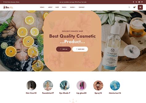响应式html5化妆品店在线宣传网站网页源码模板 云部落资源网