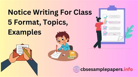Notice Writing For Class 5 Format Topics Examples Cbse Sample Papers