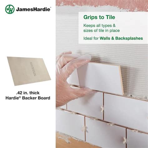 James Hardie Hardiebacker 1 2 In X 3 Ft X 5 Ft Cement Backerboard