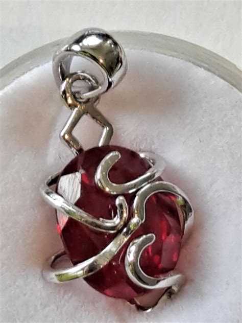 Lab Grown Ruby Pendant