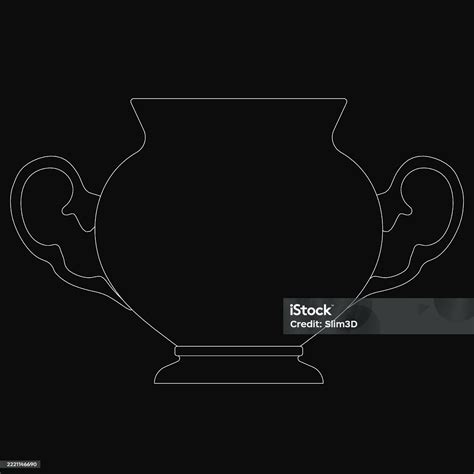 깨끗한 흰색 윤곽선이 있는 흑백 찻주전자 그림이 어두운 배경에서 눈에 띕니다 미니멀한 디자인은 대담한 대비 단순한 선 눈에 띄는 실루엣이 특징입니다 강판에 대한 스톡 벡터