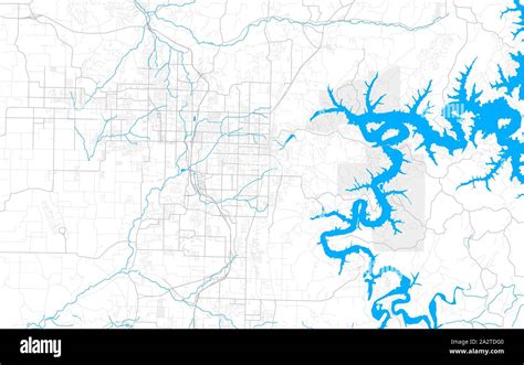 Rich Detailed Vector Area Map Of Rogers Arkansas Usa Map Template