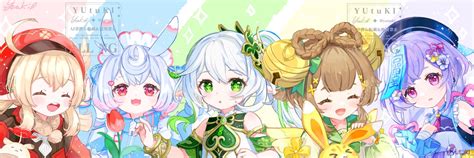 Nahida Klee Qiqi Jumpy Dumpty Sigewinne And More Genshin Impact Drawn By Yutukicom