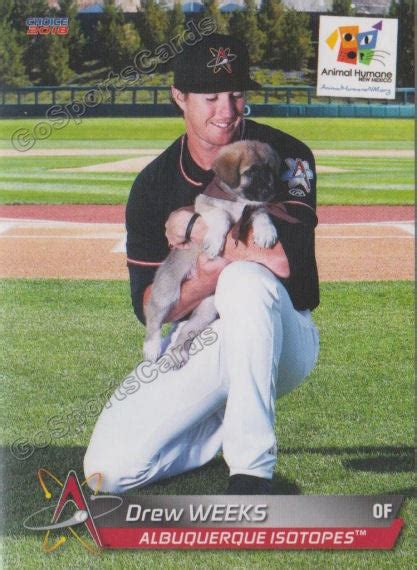 2018 Albuquerque Isotopes Sga Drew Weeks Go Sports Cards