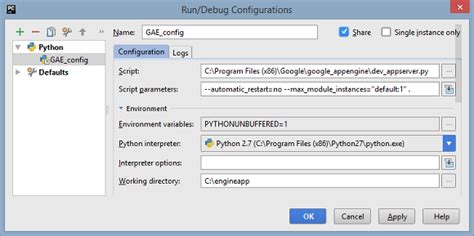 Python Google App Engine Debugging With PyCharm CE