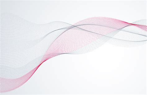 흐르는 입자 웨이브 동적 사운드 모션 곡선 라인 3d 벡터 그림입니다 혼합 포인트의 아름다운 웨이브 모양의 배열 3차원 형태에