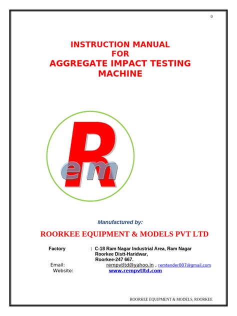 Aggregate Impact Testing Machine Pdf