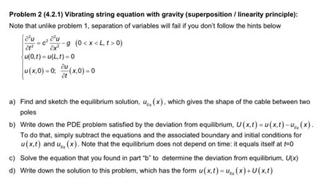 solved problem 2 4 2 1 vibrating string equation with