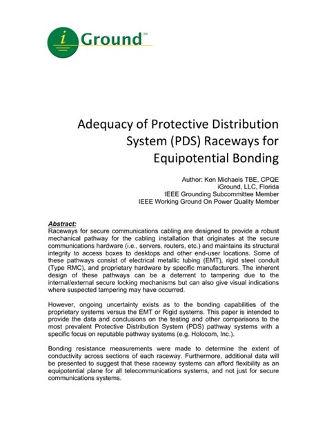 Adequacy Of Protective Distribution System Pds