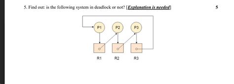 solved 5 find out is the following system in deadlock or