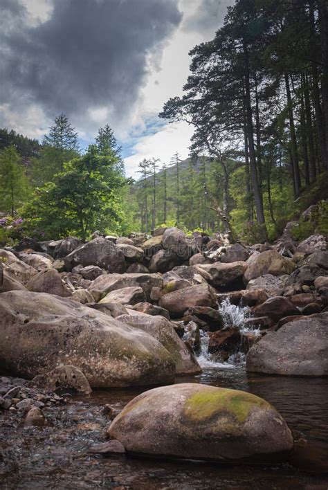 Small Waterfall Trickling Downstream In A Boulder Ridden Gulley Stock Image Image Of Colourful