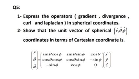 answered 1 express the operators gradient … bartleby