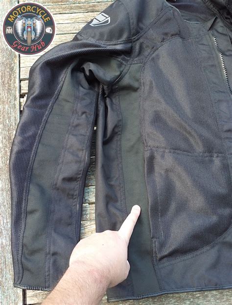 A Photograph Showing The Stretch Inserts And Elasticated Panels Of The Modeka Shielder Protector