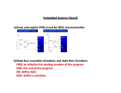 Embedded Systems Quiz 2 Assembler Directives And Checksum Analysis