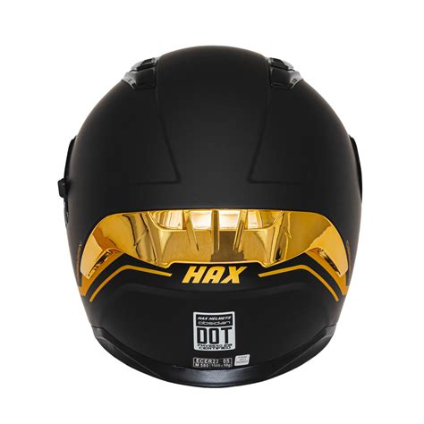Matte Black Gold Motorcycle Helmet