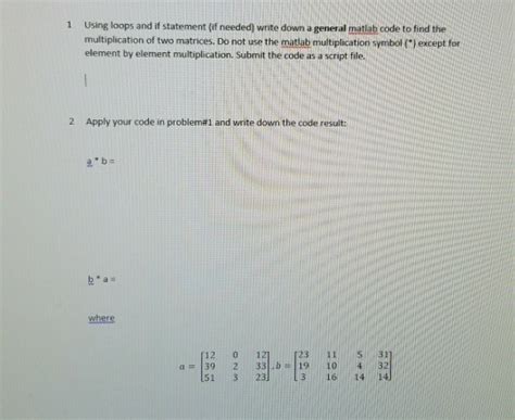 Solved 1 Using Loops And If Statement If Needed Wnite Down Chegg Com