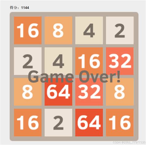 用java实现2048小游戏2048小游戏java Csdn博客