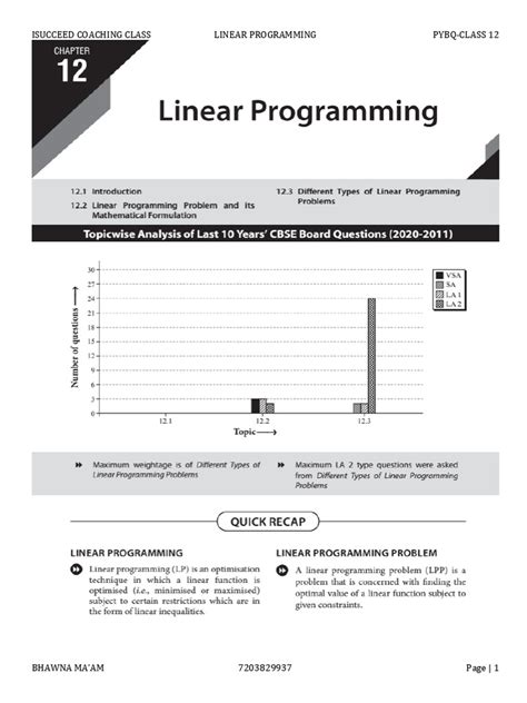 Linear Programming For Class 12 Pdf