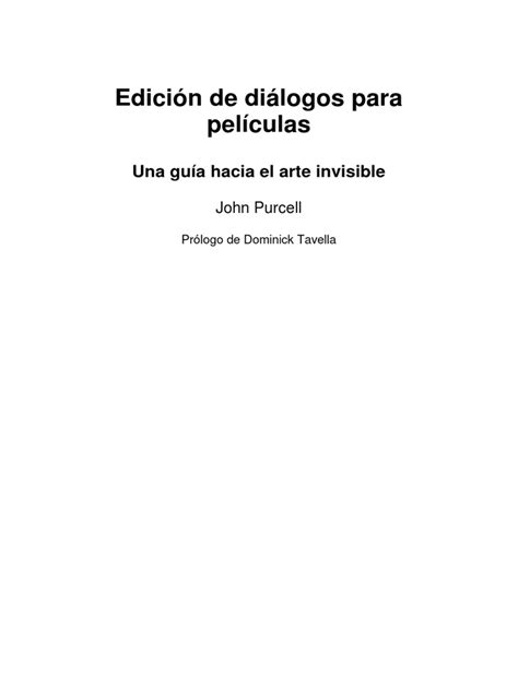 Edición De Diálogos John Purcell Pdf Película Muda