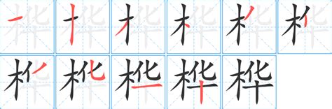 桦的笔顺、桦的笔画顺序、桦字怎么写