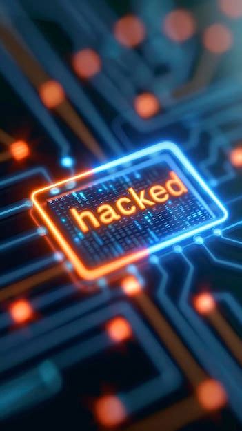 A Digital Data Screen With Text Hacked In Glowing Light Effect Digital Cyber Security Concept