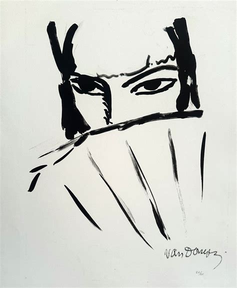 Vrouw Met Waaier Zwart Wit 20 20 Web Kunsthandel Juffermans