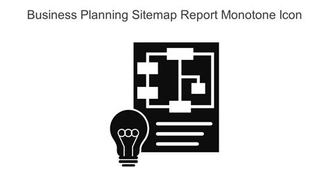 Business Sitemap Report Monotone Icon In Powerpoint Pptx Png And Editable Eps Format Ppt Template