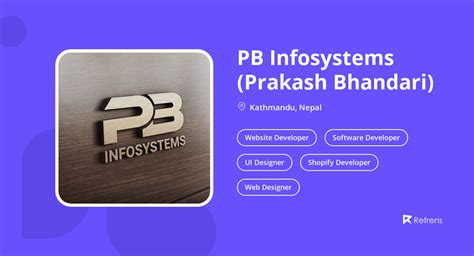 pb infosystems prakash bhandari website developer kathmandu refrens