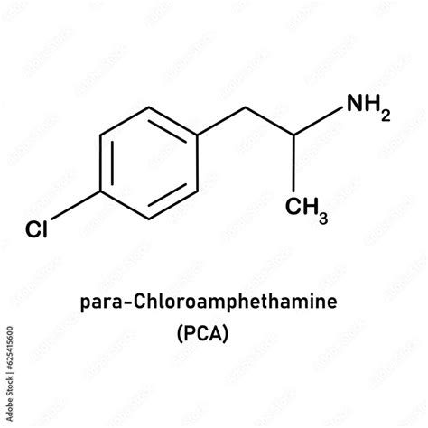 Formula Of Chemical Structure Of Amphetamine Vector Eps 10 Stock