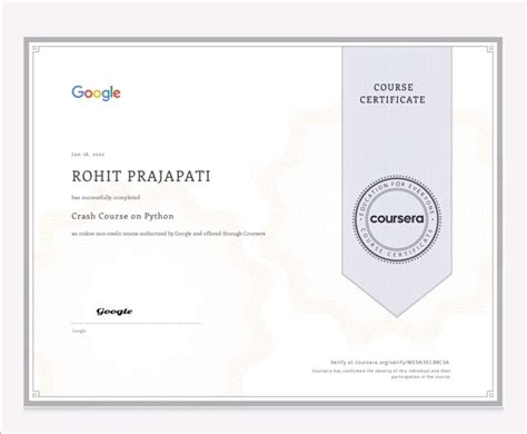 Rohit Prajapati On Linkedin Python Programming Python3 Coursera