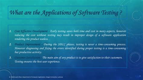 software testing pptx computer software and applications computing