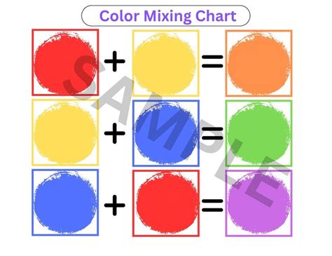 color mixing activity printable color activities color equations