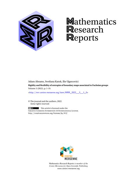 Pdf Rigidity And Flexibility Of Entropies Of Boundary Maps Associated To Fuchsian Groups