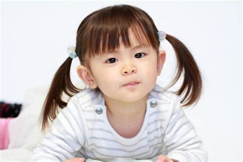 Lying Japanese Girl With Sucking Her Finger Stock Image Image Of