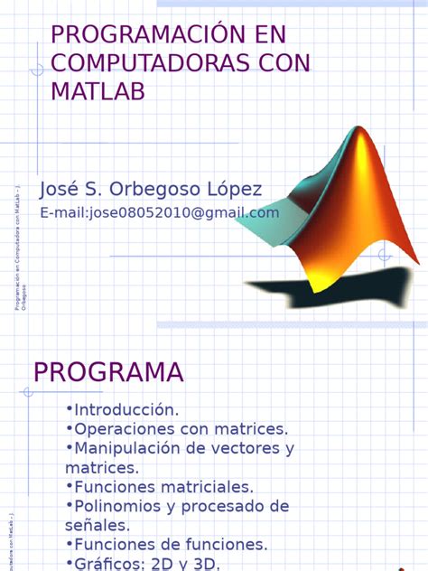 Programación En Computadoras Con Matlab Pdf Matriz Matemáticas