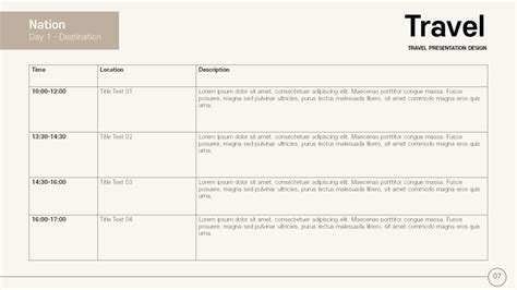 여행 계획표 양식 Ppt 템플릿