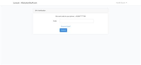 laravel 8 two factor authentication with sms