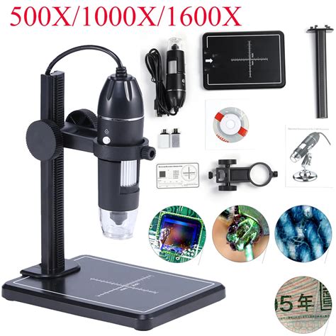 1600x 8 Led Digital Microscope For Soldering Type C Usb Electronic