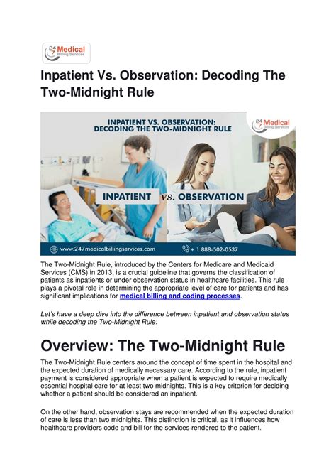 Ppt Inpatient Vs Observation Decoding The Two Midnight Rule